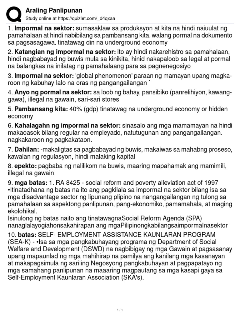 Impormal Na Sektor | PDF