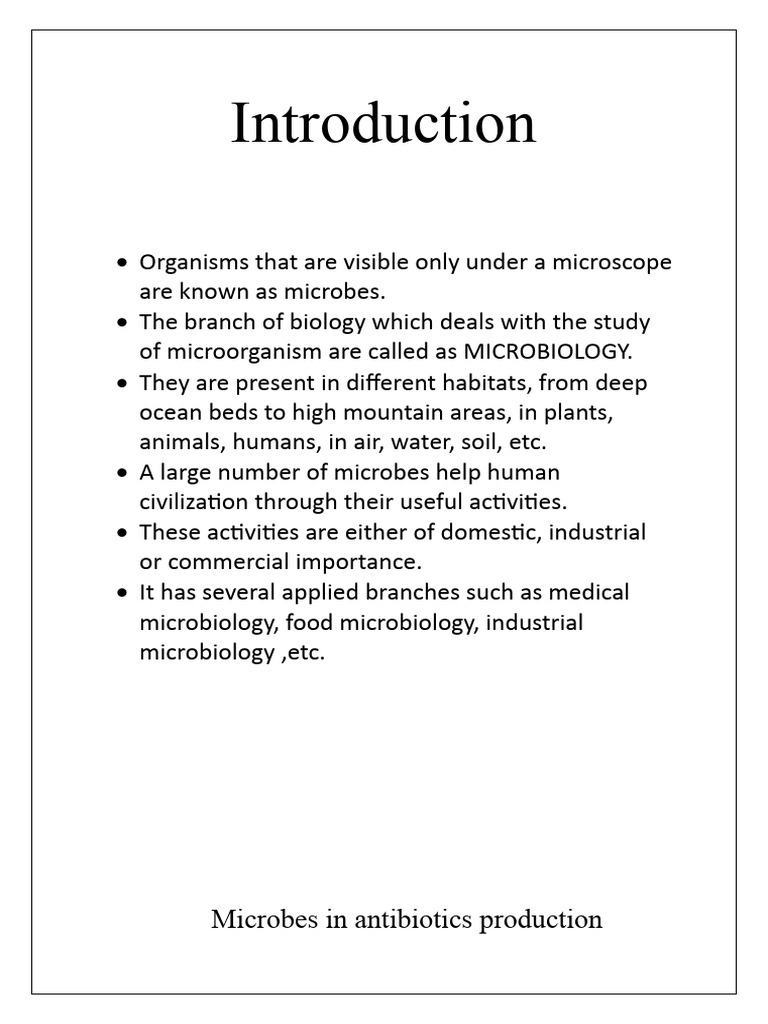 Microbes and Their Role in Human Welfare | PDF | Microorganism ...