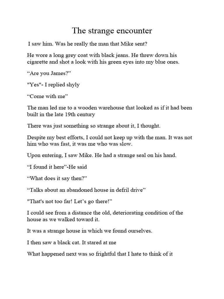 The Strange Encounter | PDF