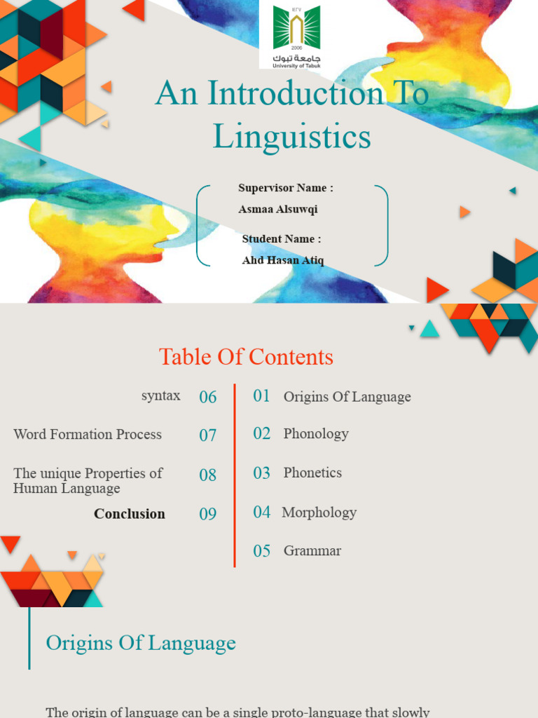 Introduction To Linguistics | PDF