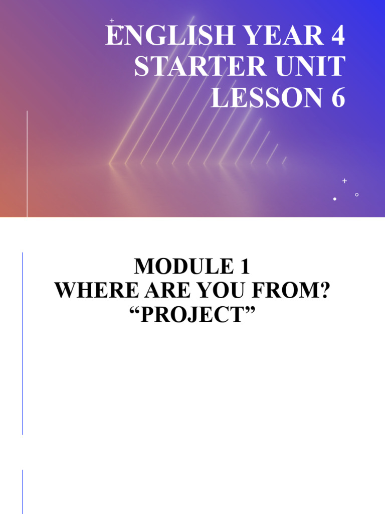 English Year 4 Lesson 6 | PDF