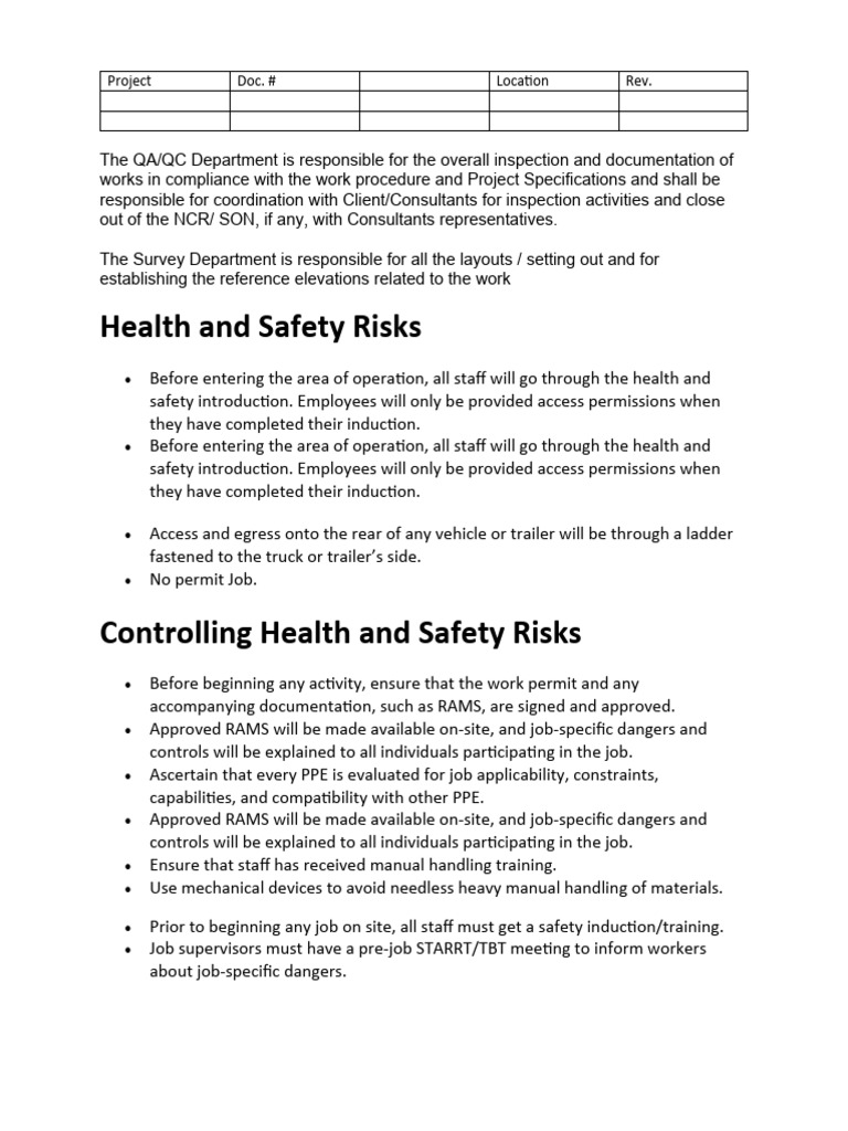Method Statement for Suspended Ceiling Installation | PDF