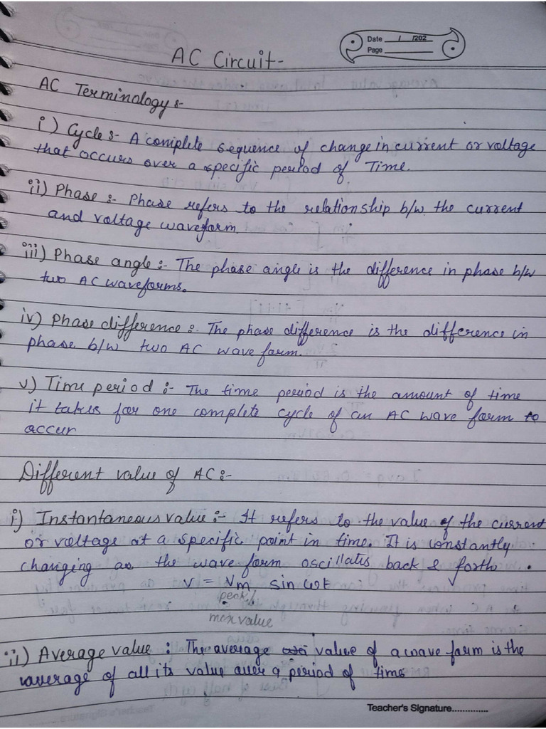 BEE Unit-2 AC Circuits | PDF