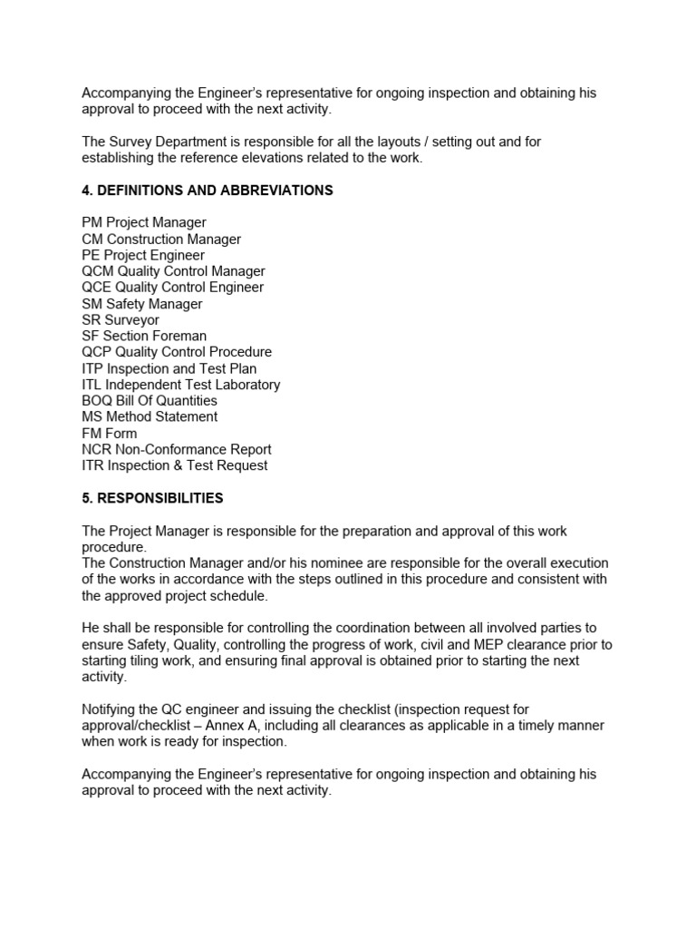 Method Statement For Suspended Ceiling Installation | PDF