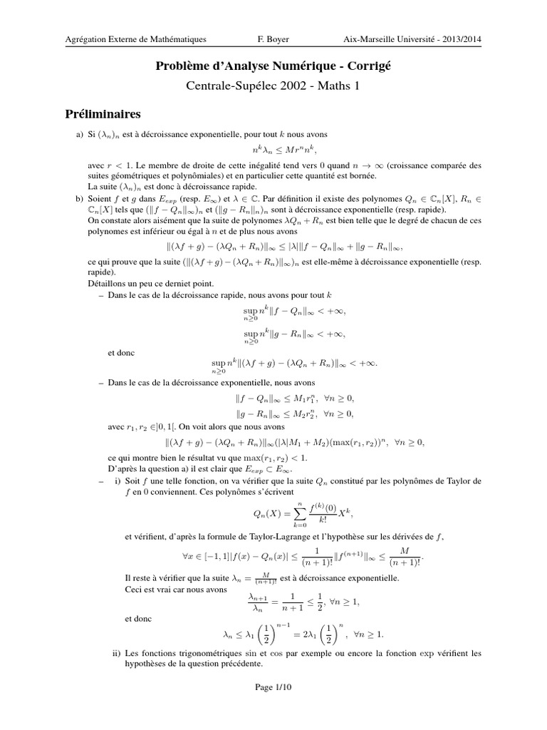 Exam Ana Num 1 corr | PDF