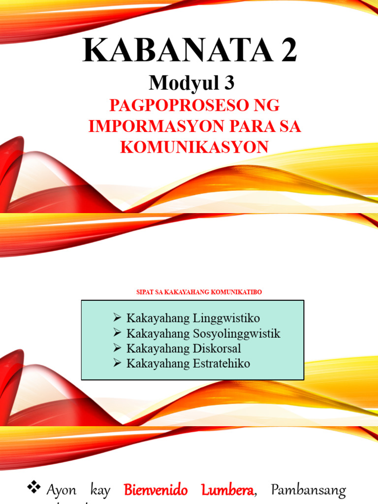 FIL 1 Kabanata 2 Modyul 3 | PDF