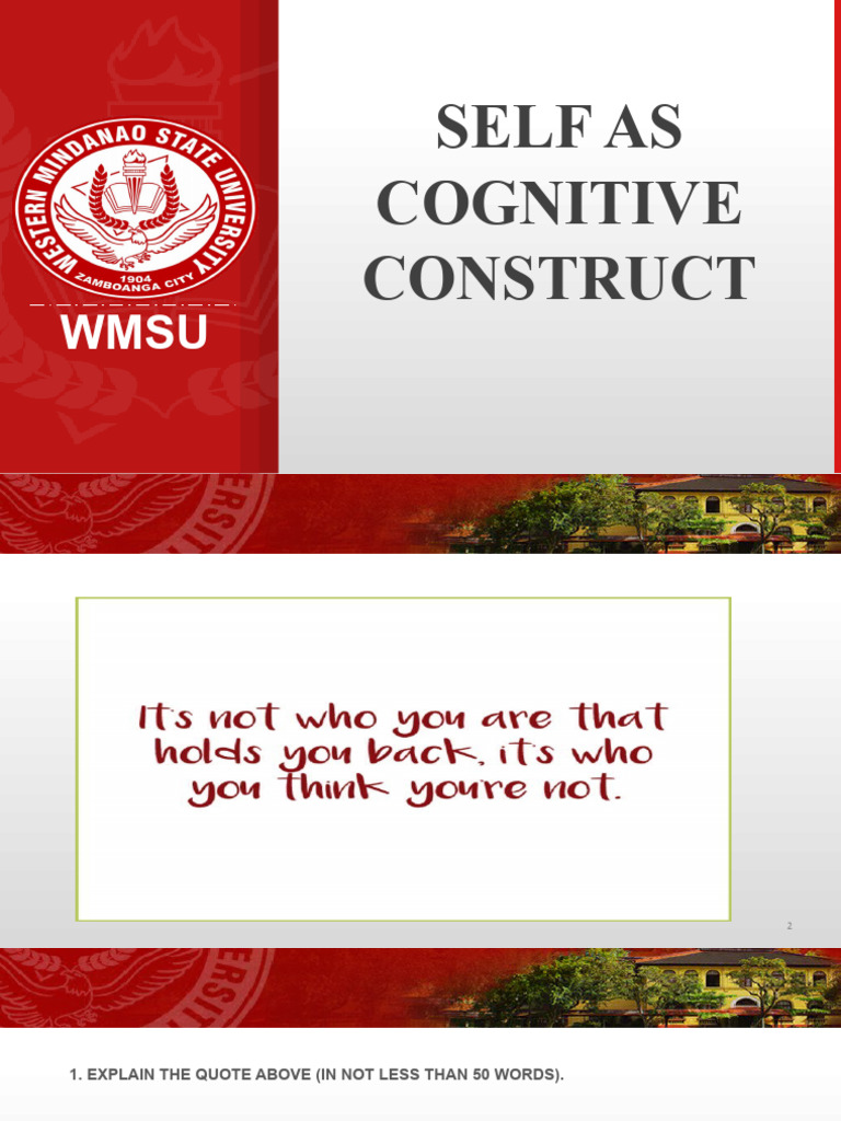 Understanding Self as Cognitive Construct | PDF