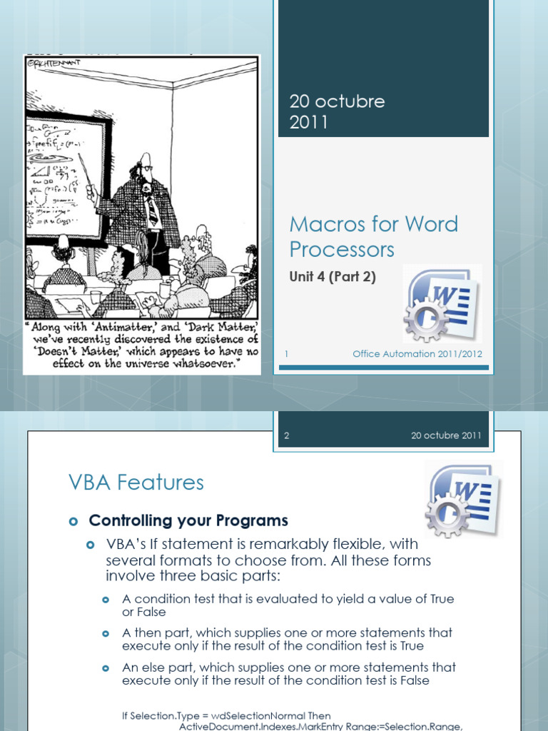 Ofi Unit4 2 | PDF | Visual Basic For Applications | Computing
