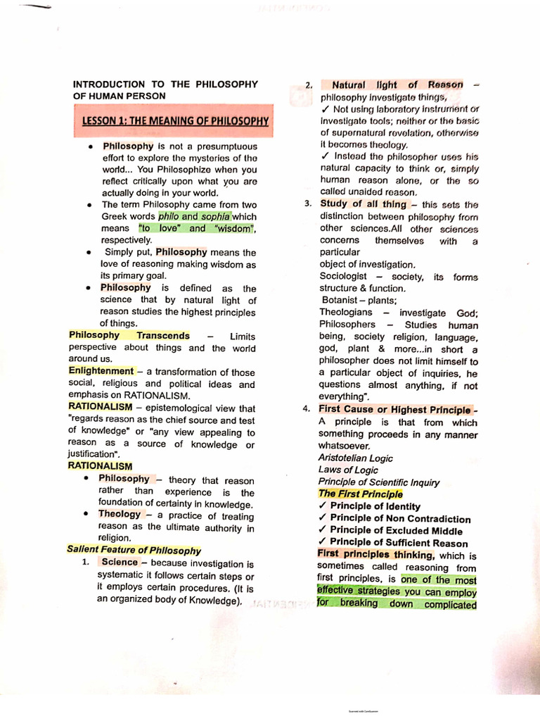 Introduction To The Philosophy of The Human Person | PDF