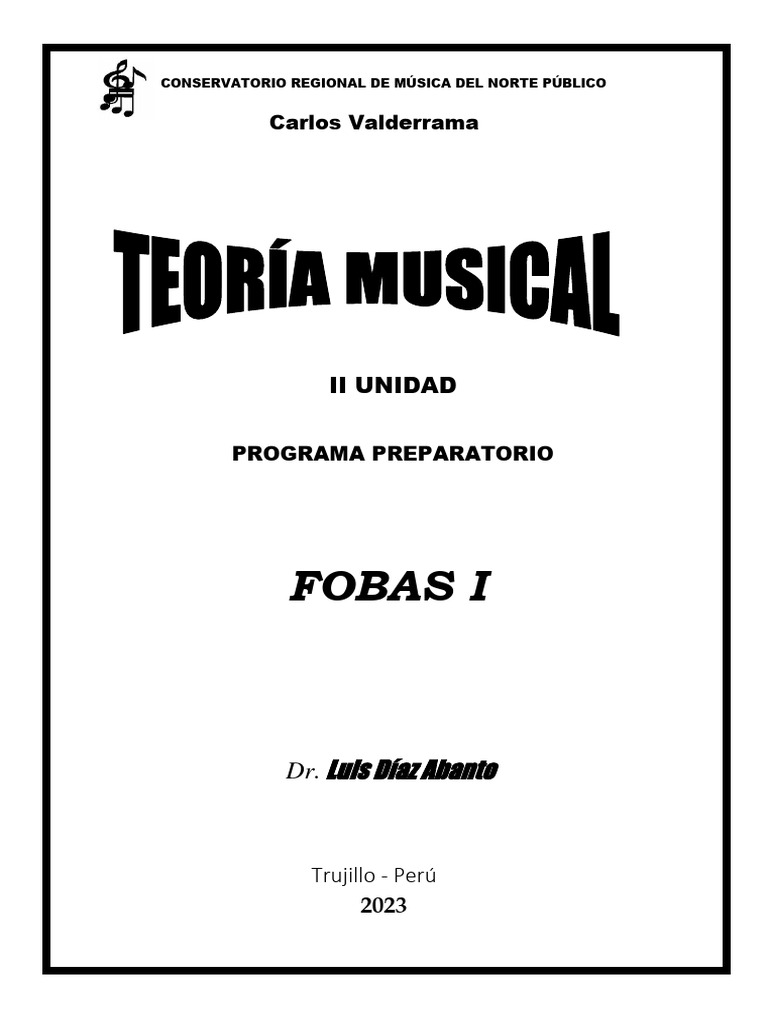 Teoría de La Música Fobas I, Unidad II 2023 Actual | PDF