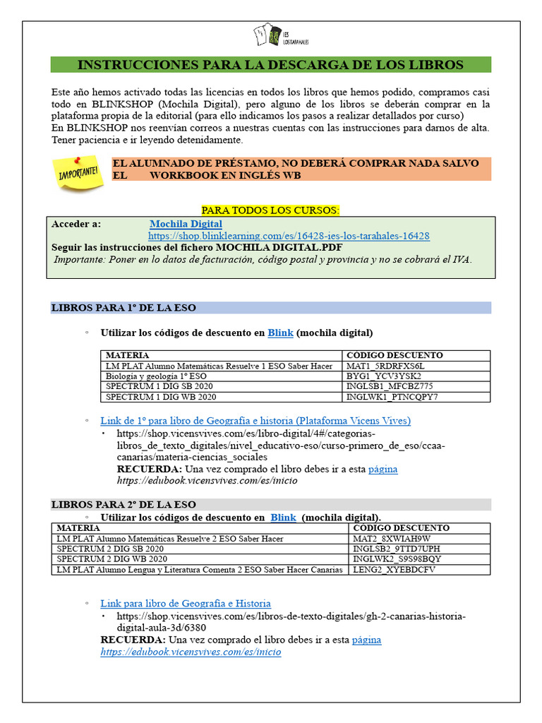 Instrucciones para El Prestamo de Libros | PDF