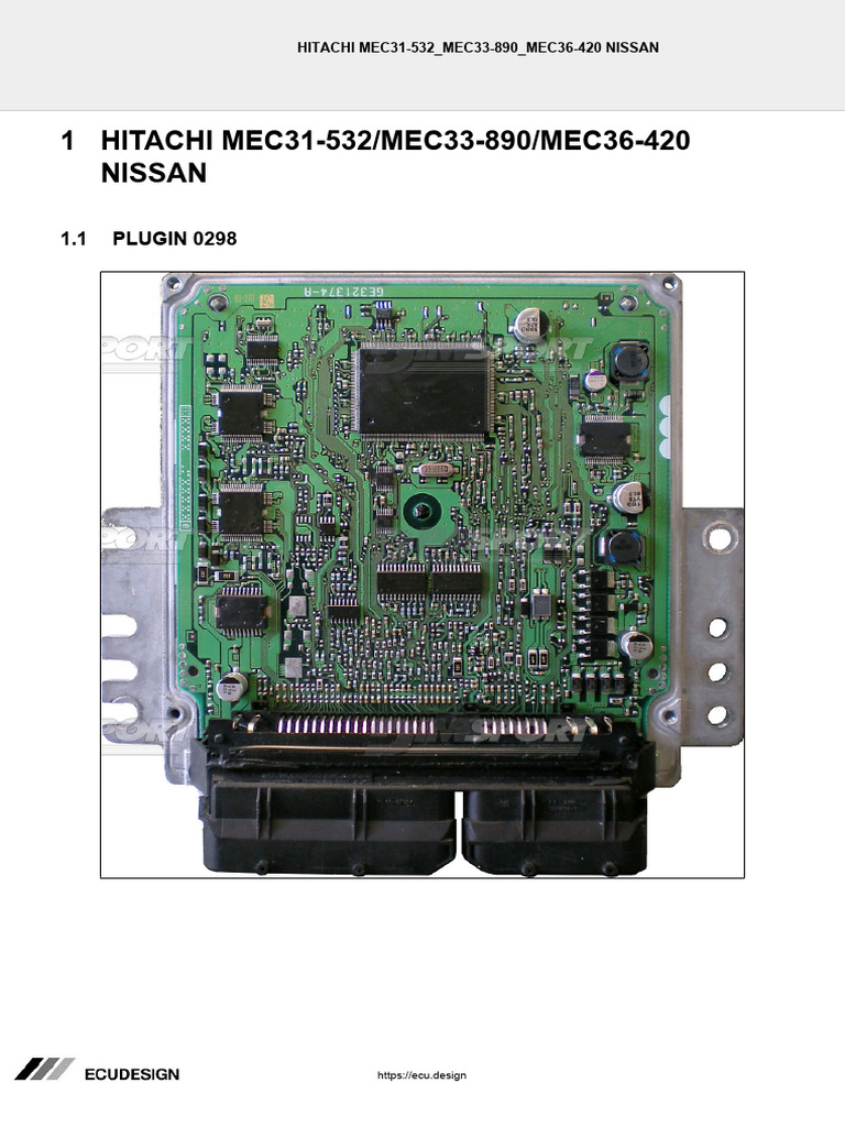 Hitachi MEC31-36 Nissan ECU Pinout Guide | PDF