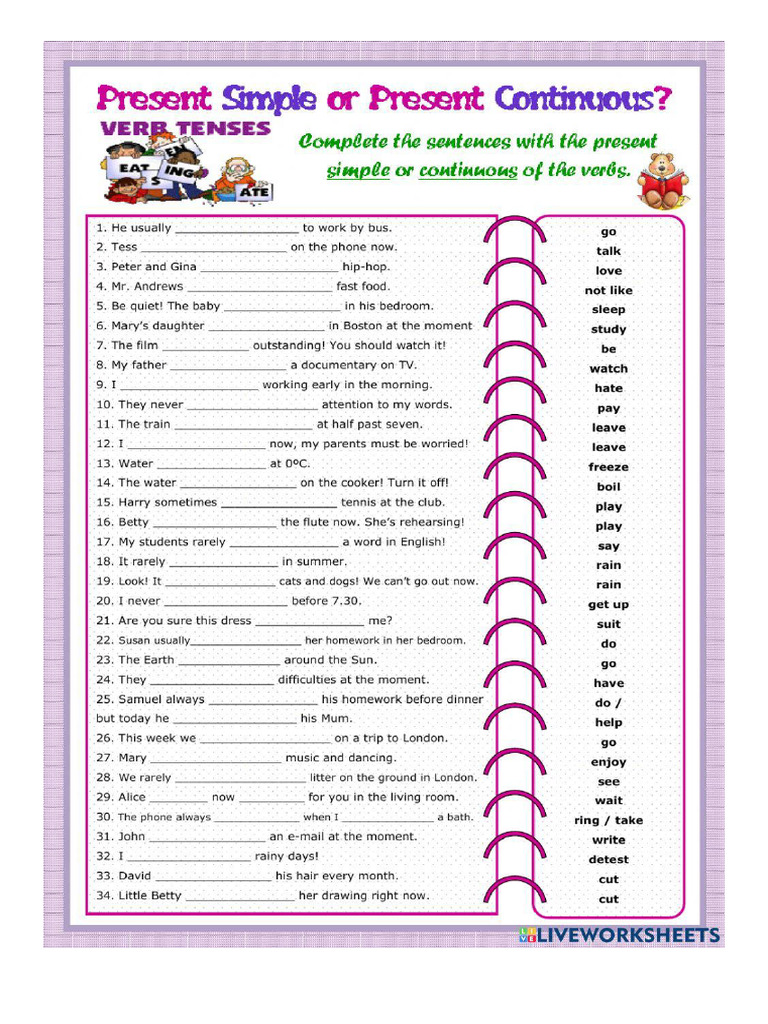 present simple task | PDF