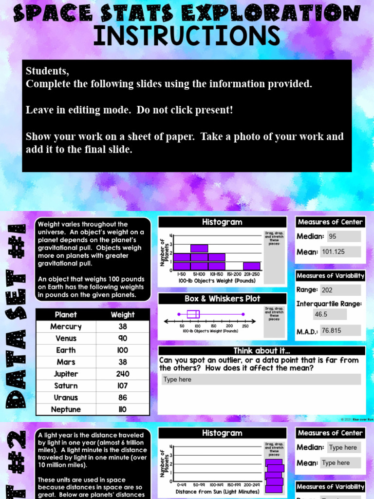 Space Stats Exploration Student Slides | PDF