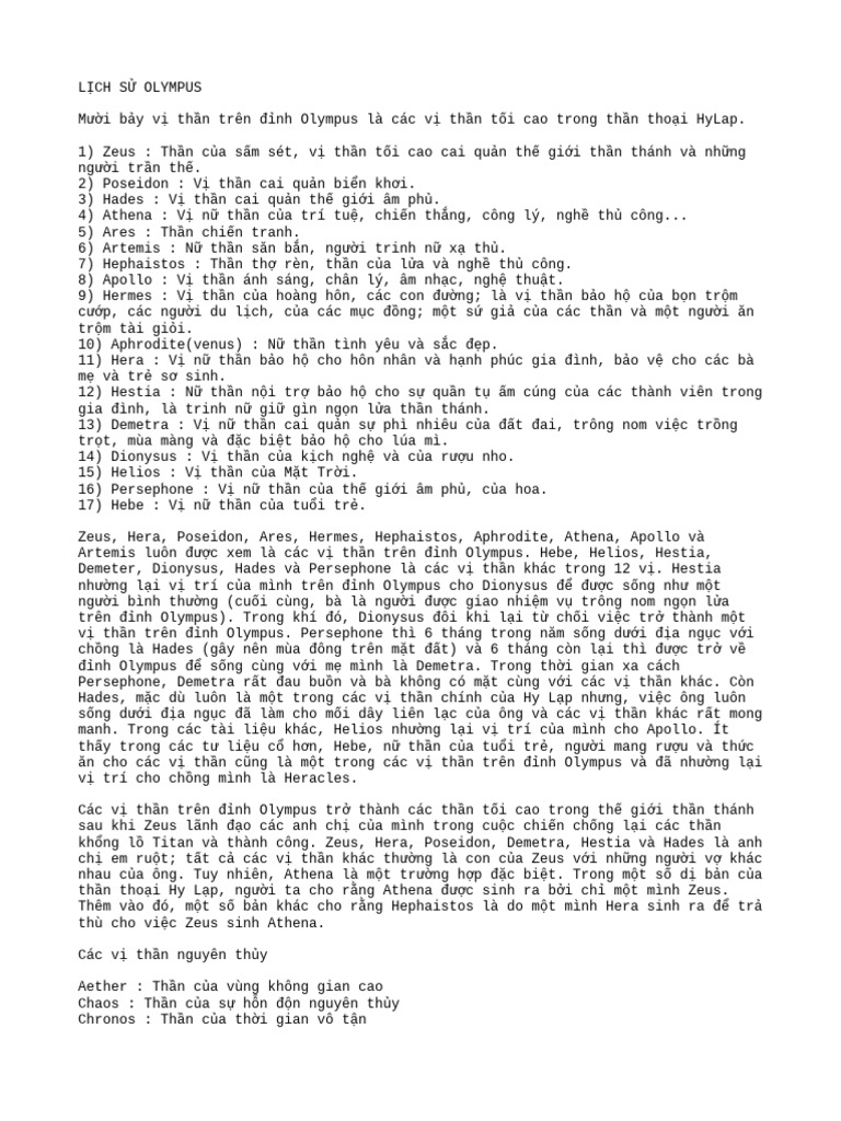 Lich Su Olympic | PDF