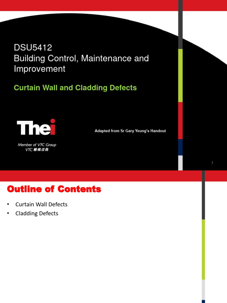 Lecture 7 - Curtain Wall and Cladding Defects | PDF