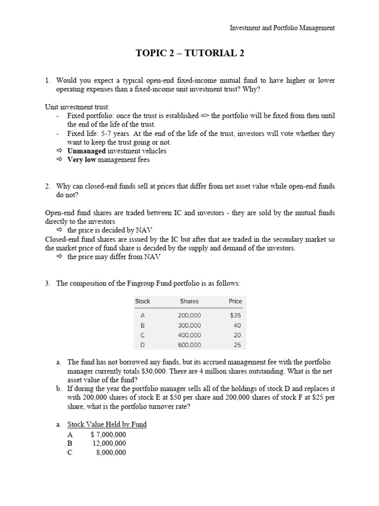 Tutorial 2 Solutions 1 | PDF