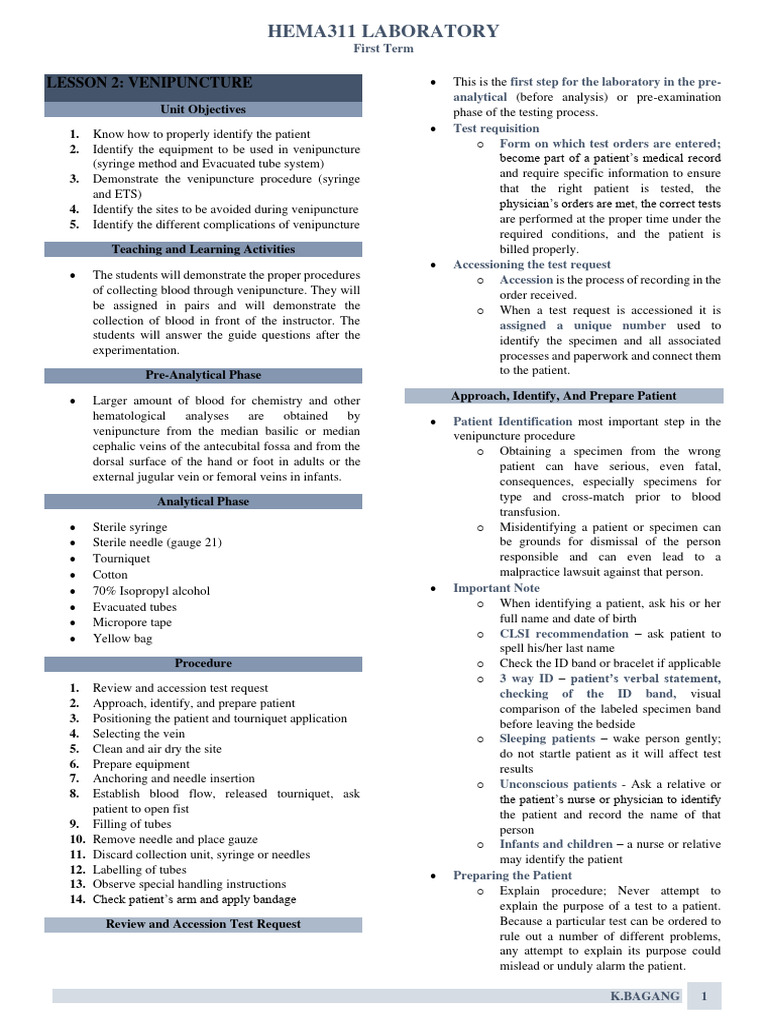 Hema Lab Prelims | PDF