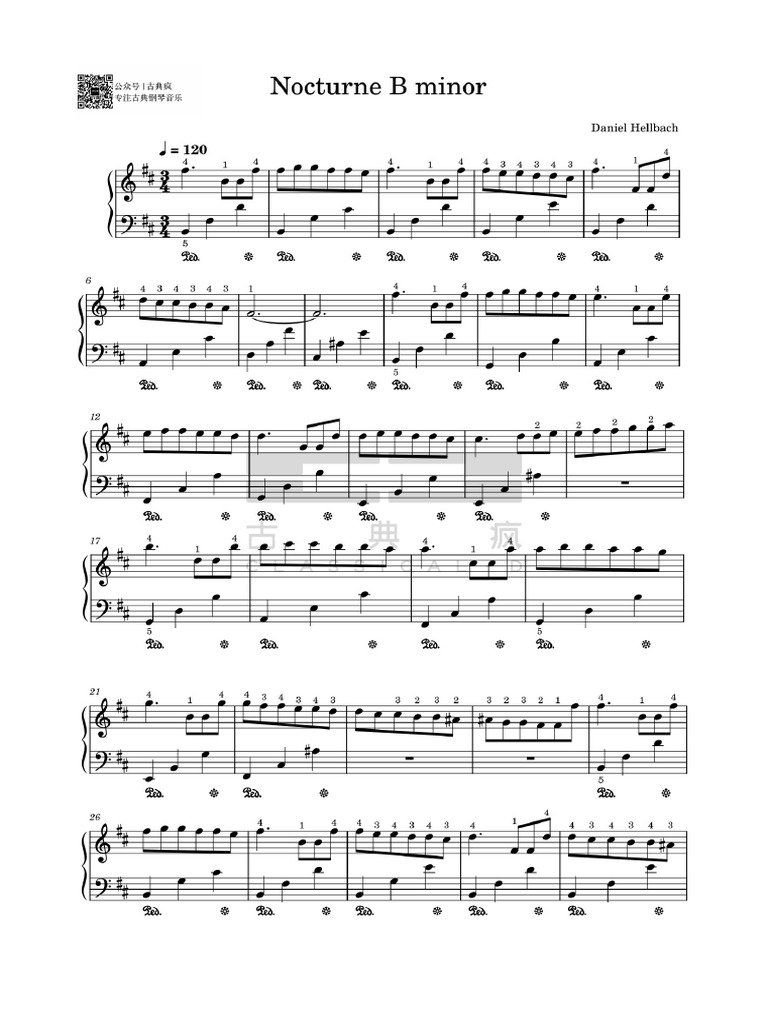 Nocturne in B minor – Daniel Hellbach | PDF