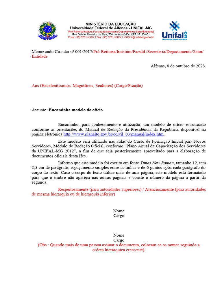 Memorando Circular | PDF