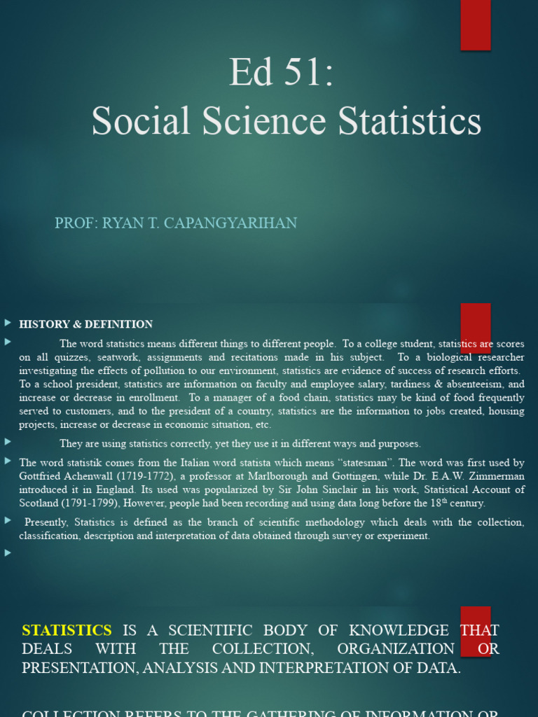 Presentation Ed 52 | PDF | Sampling (Statistics) | Level Of Measurement