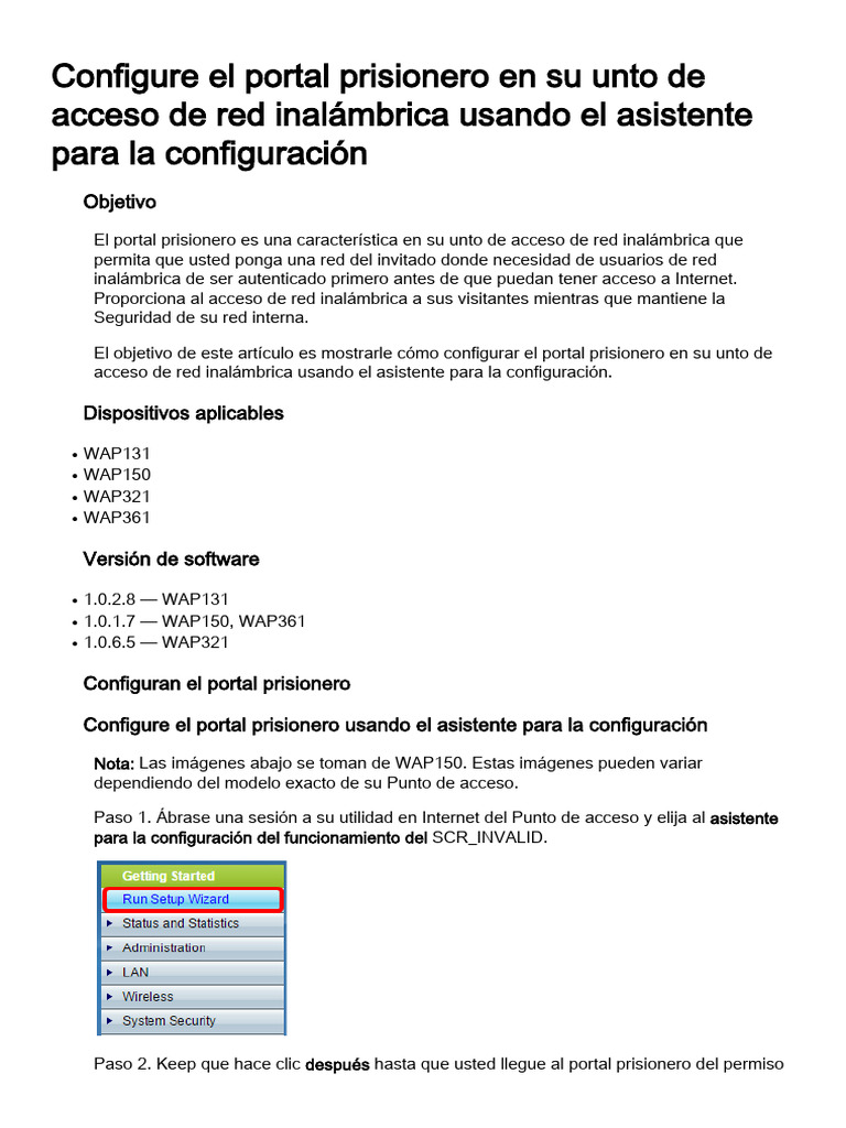 Smb5430 Configure Captive Portal On Your Wireless Access Point Using | PDF