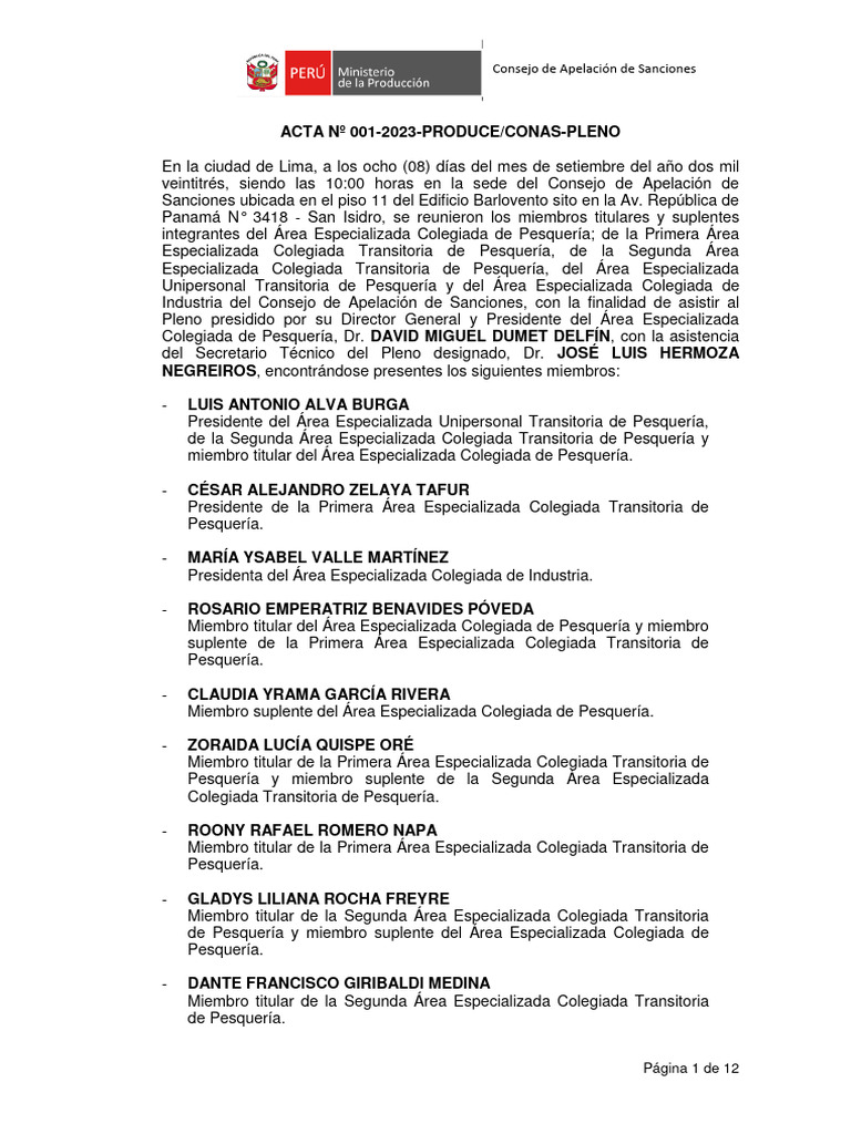 Acta #001 2023 Produce Conas Pleno | PDF