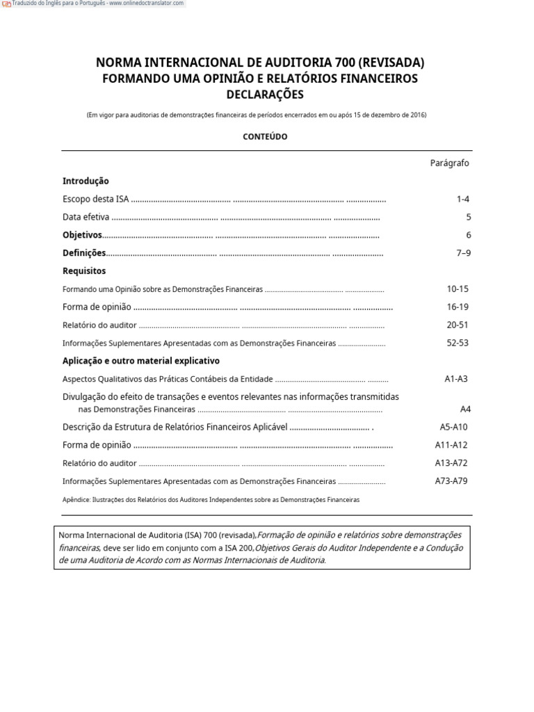 ISA 700 Revised 8.en - PT | PDF