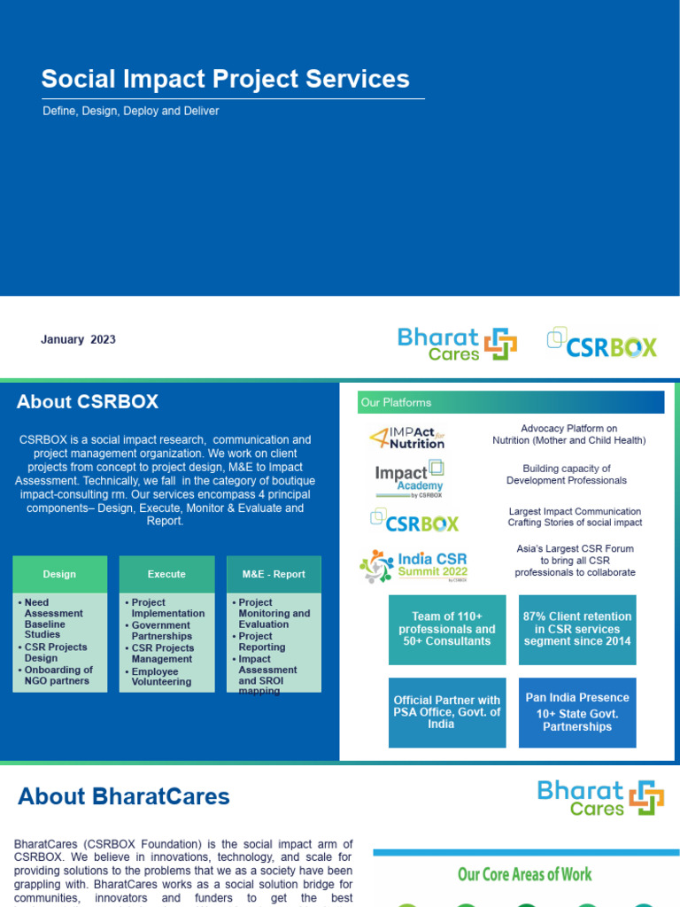 CSRBOX Social Impact Services | PDF