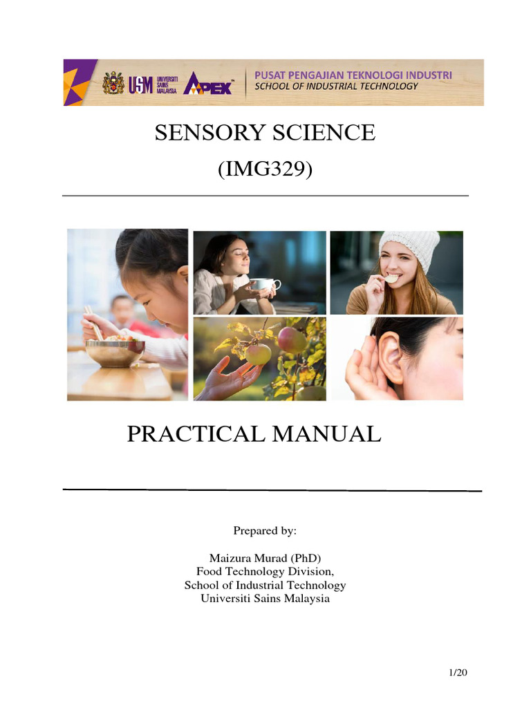 Practical Manual (Sensory Science) | PDF | Taste | Food And Drink