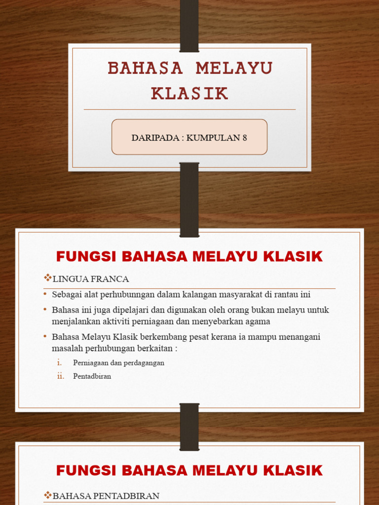 Bahasa Melayu Klasik | PDF