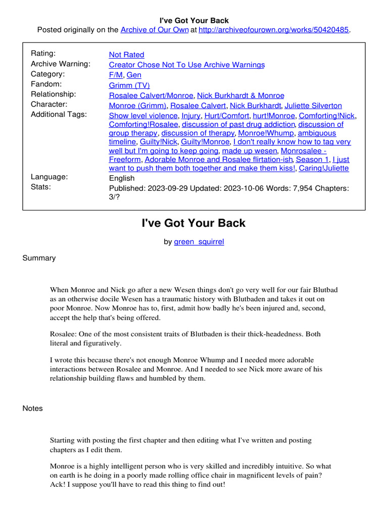 Ive Got Your Back | PDF