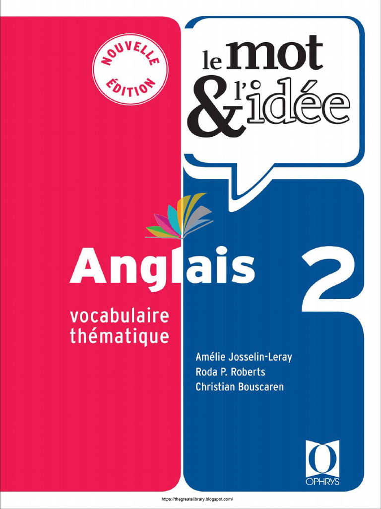 Anglais Vocabulaire Thématique Le Mot Et L'idée | PDF