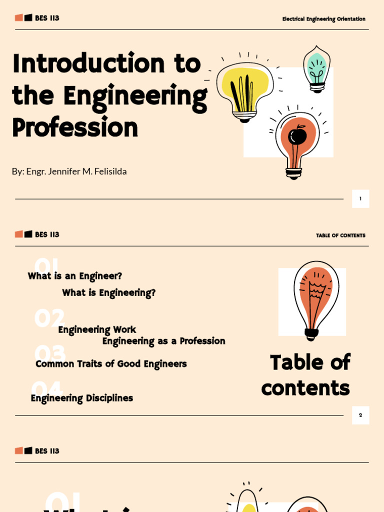 Introduction To Engineering Profession | PDF | Engineering | Science