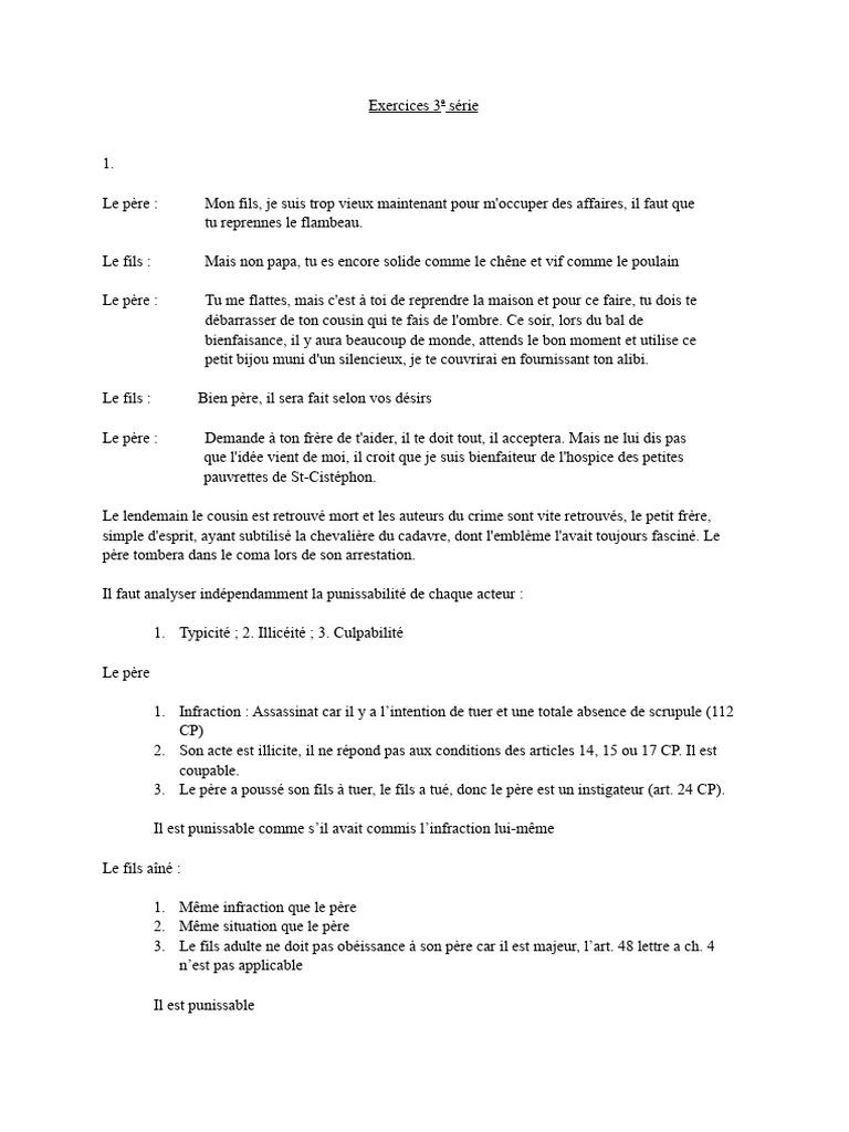 Exercices 3e Série Corr | PDF