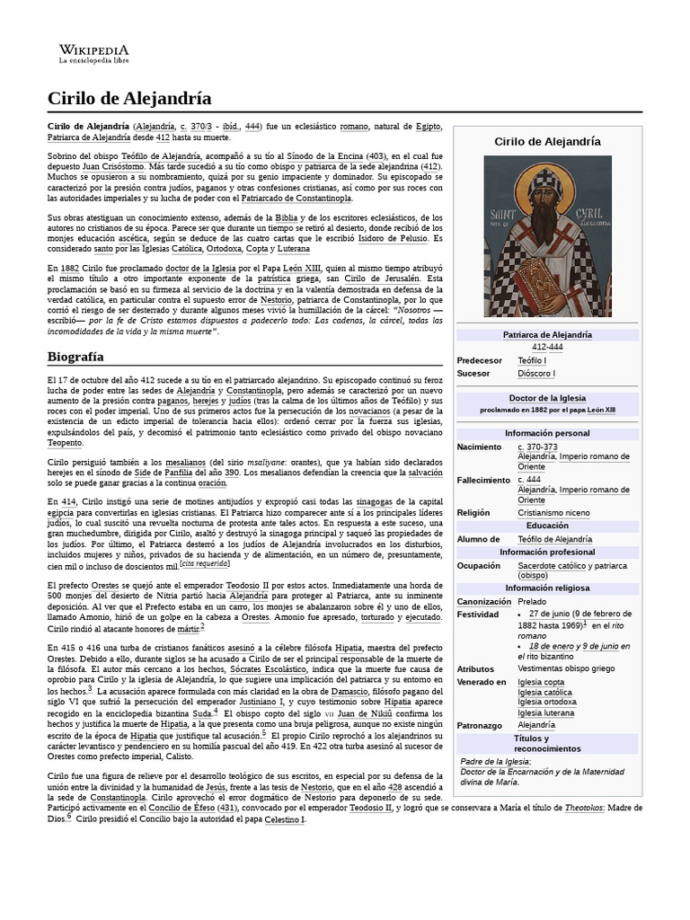 Cirilo de Alejandría | PDF