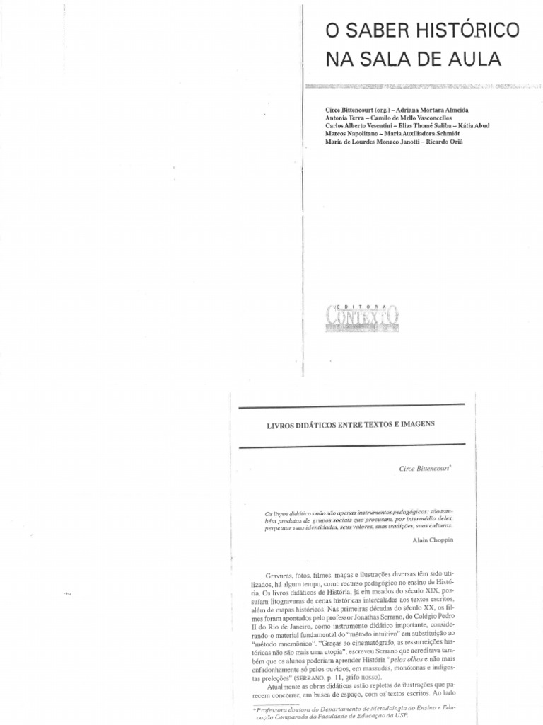 Livros Didáticos Entre Textos e Imagens | PDF