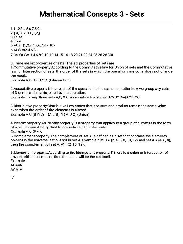 Understanding Set Theory Basics | PDF