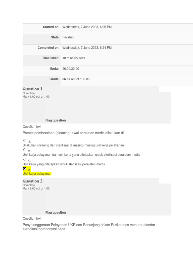 Soal KOMPRE Cikarang | PDF | Pengembangan Diri | Kesehatan Holistik