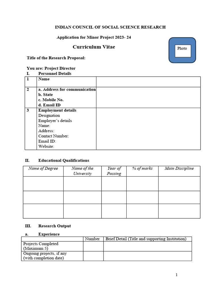 CV Format | PDF | Science