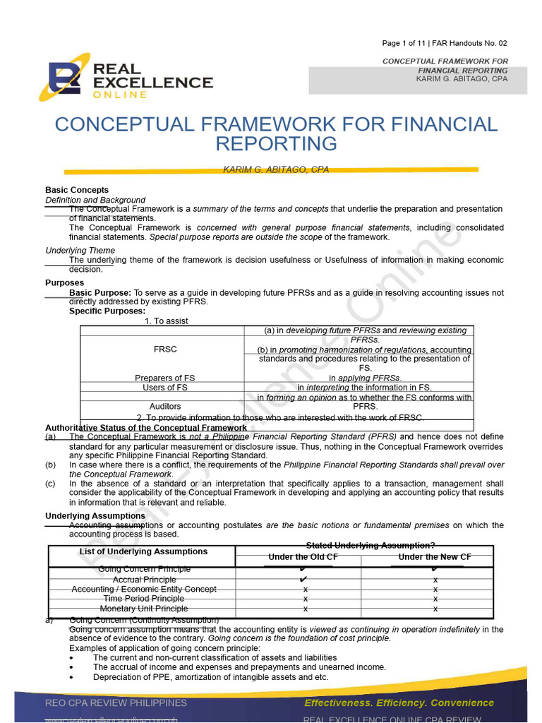 Far 02 Conceptual Framework For Financial Reporting Compress | PDF ...