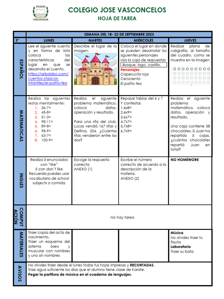 HT 18 Al 22 de Septiembre 23 | PDF