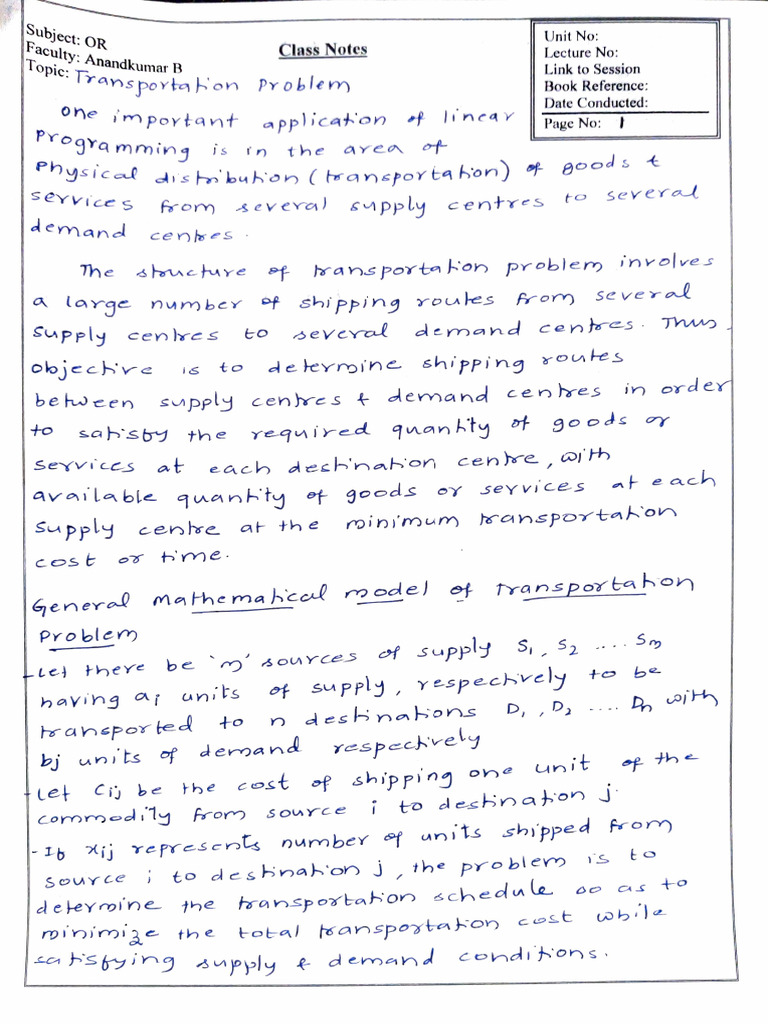 OR Unit-2 Notes | PDF