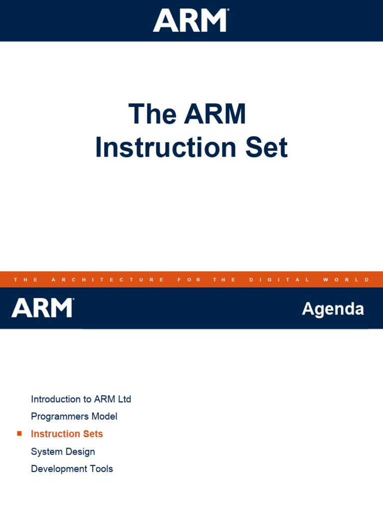 ARM Instruction Set | PDF ARM Instruction Set | PDF