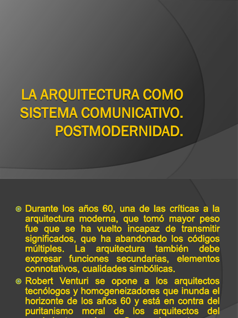 La Arquitectura Como Sistema Comunicativo | PDF