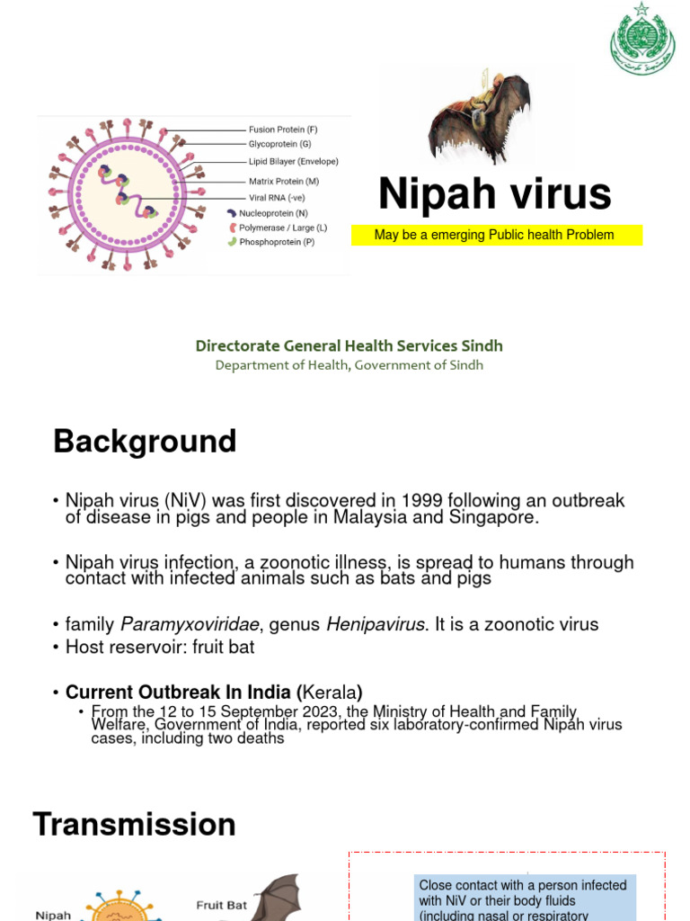 Nipah Virus - Intro - DGHSS | PDF