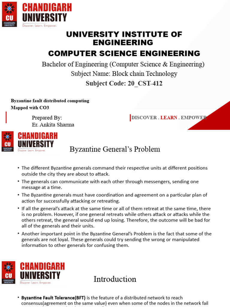 Lecture 1 2 3 Byzantine Fault Tolerant Distributed Computing Pdf Computers
