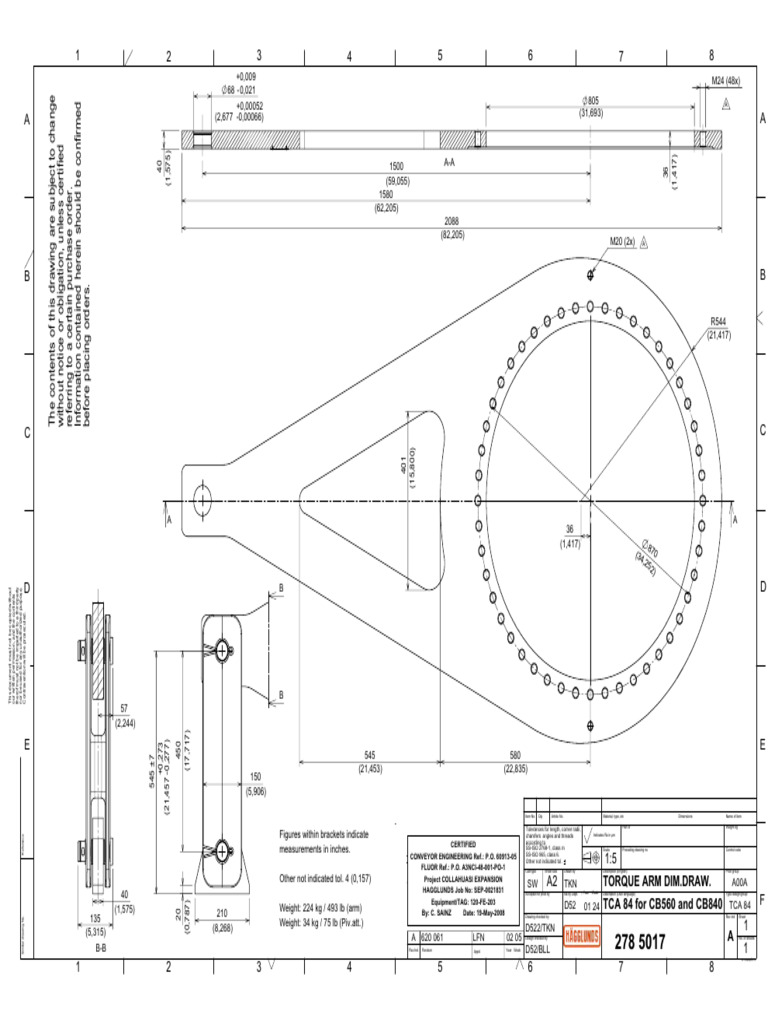03 Torque Arm - TCA84 - Certified | PDF | Metrology