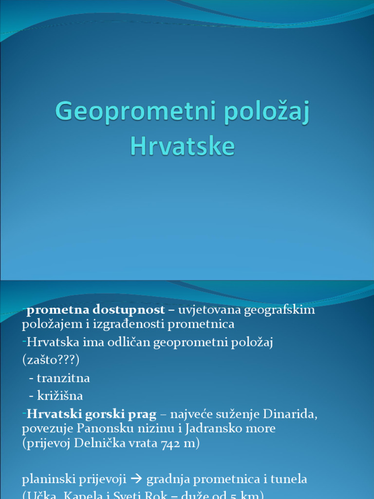 Oprometni Polozaj Hrvatske | PDF