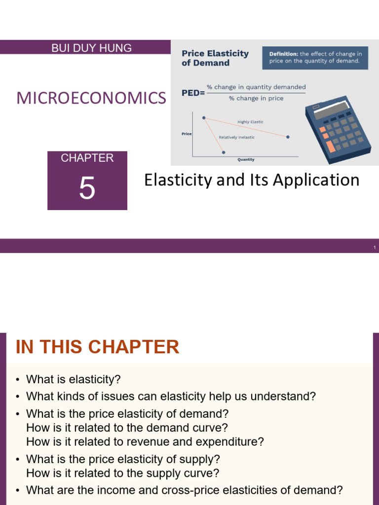Chapter 5 Elasticity and Its Application | Download Free PDF | Elasticity (Economics) | Demand
